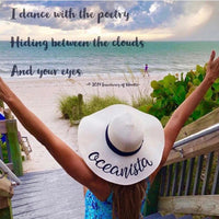 Oceanista Embroidered Floppy Beach Hat - Oceanista